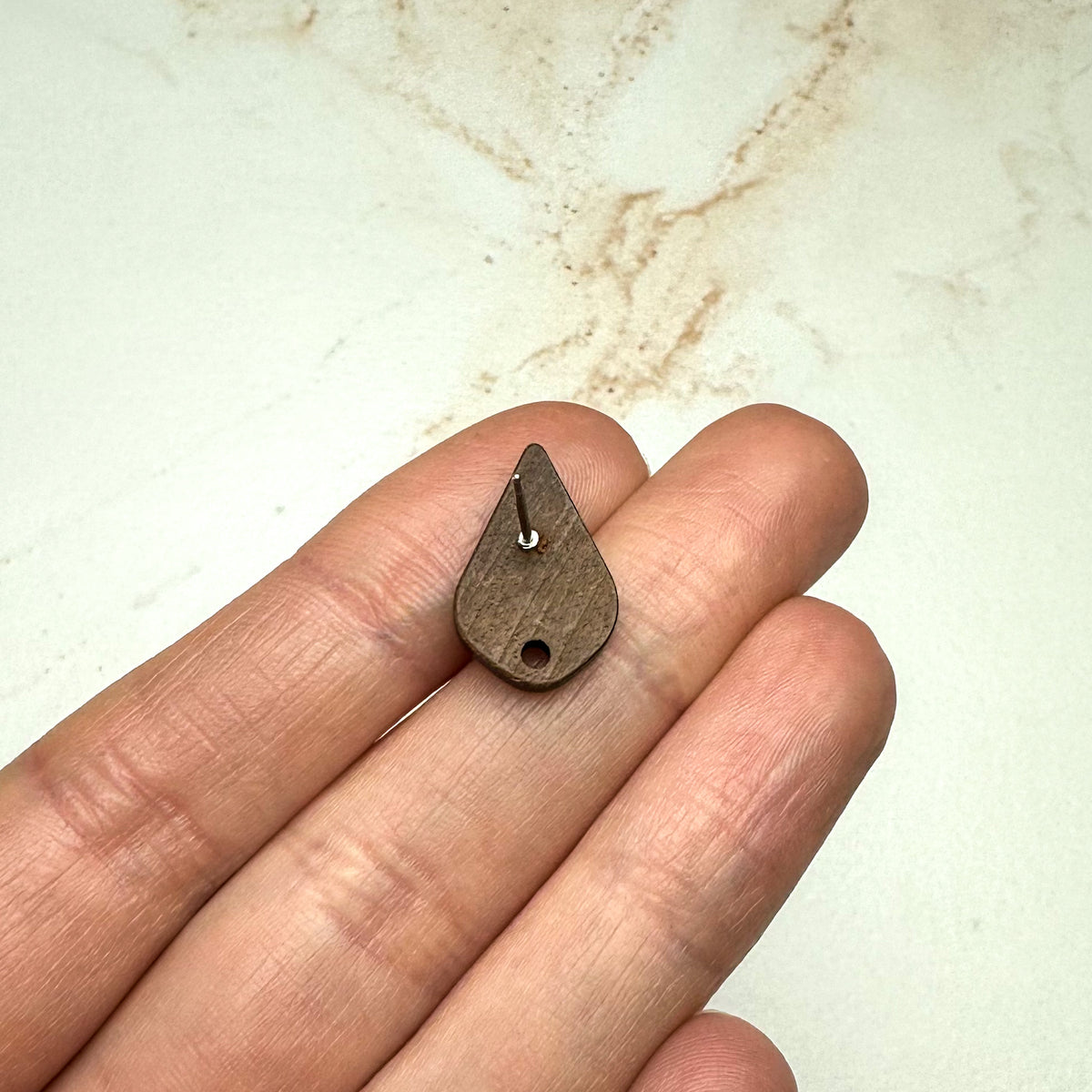 Walnut Wood/Stainless Steel Teardrop Earring Posts – Rays of Clay Co