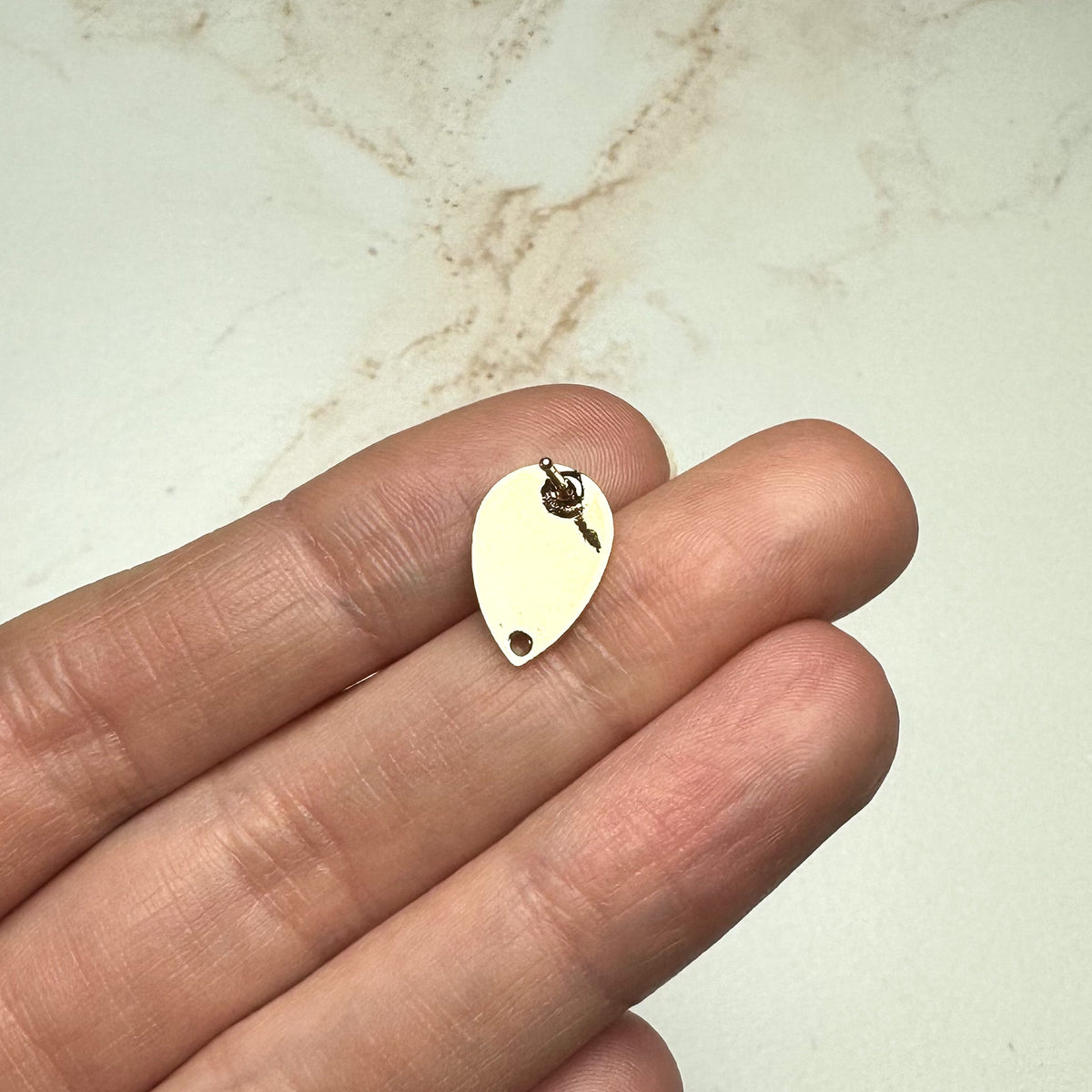 18K Gold Plated Textured Teardrop Earring Posts – Rays of Clay Co